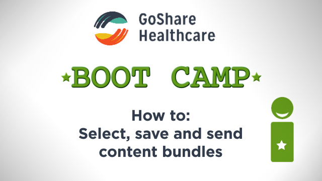 Select, save and send content bundles - Healthily